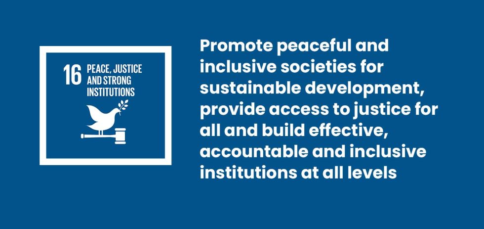 Goal 16 Peace, Justice and Strong Institutions | SDGs Center ...